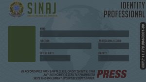 Carteira Internacional de Jornalista - Sinaj